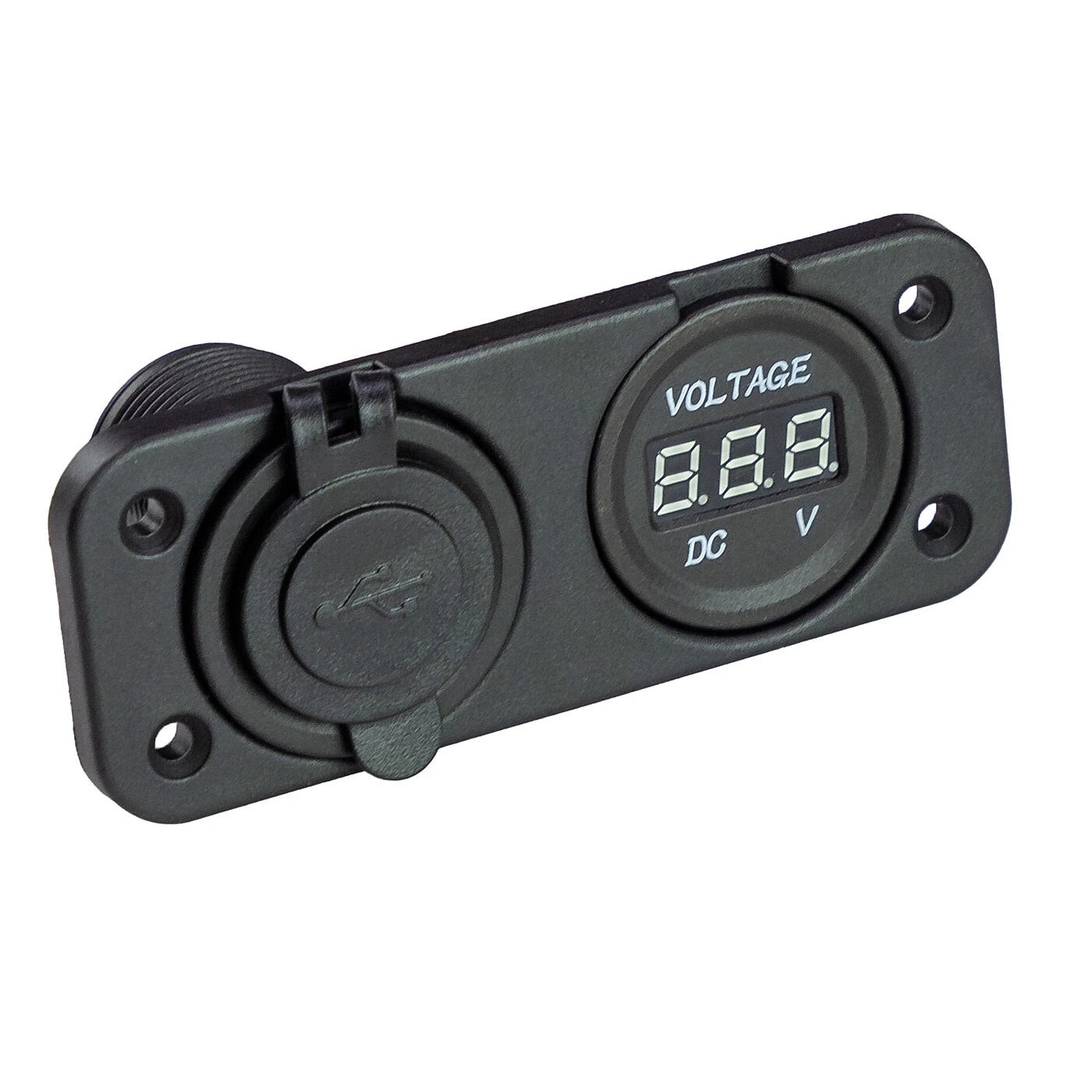 2 Port USB Socket with Volt Meter